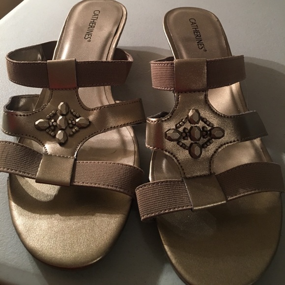 Shoes | Bronze Heeled Sandals | Poshmark
